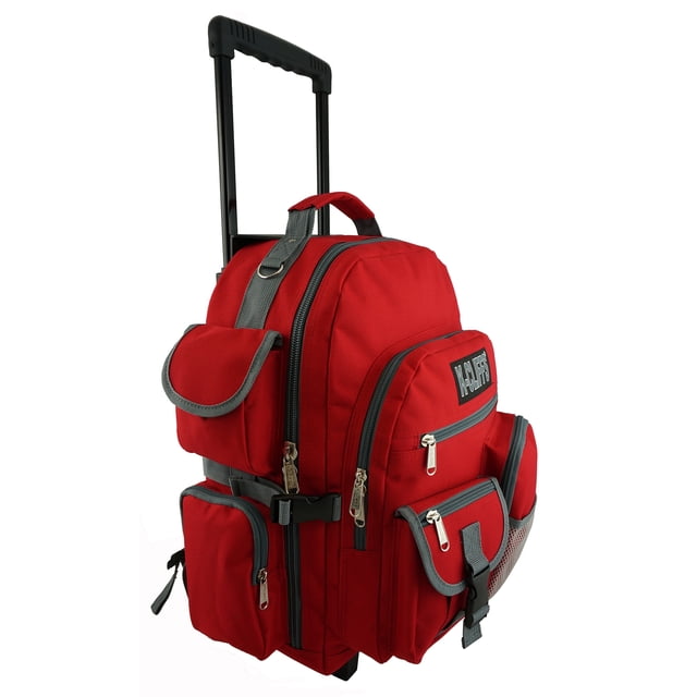 K-Cliffs Unisex Heavy Duty Clear Rolling Backpack ,Wheeled School ...