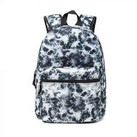K-Cliffs Unisex Printed Backpack 18in Black White Marble Polyester ...
