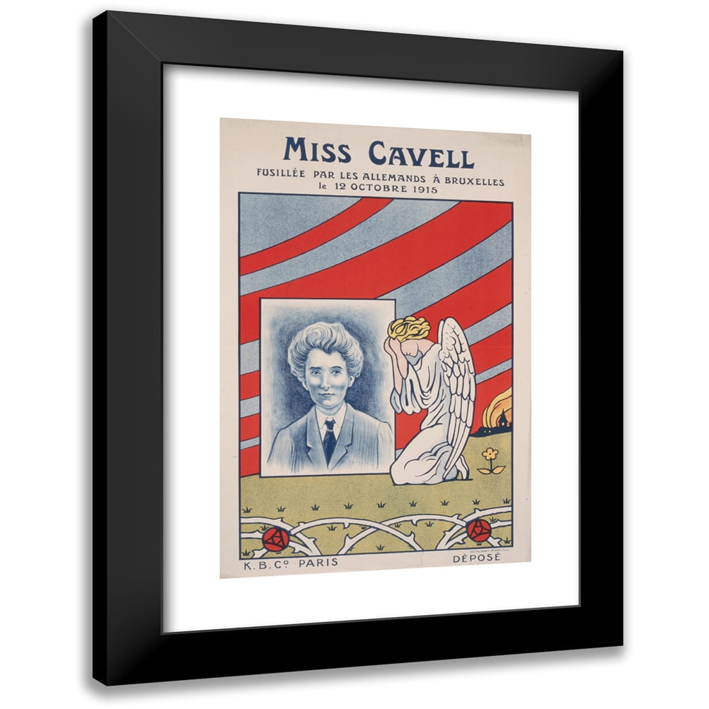 K. Co 11x14 Black Modern Framed Museum Art Print Titled - Miss Cavell ...