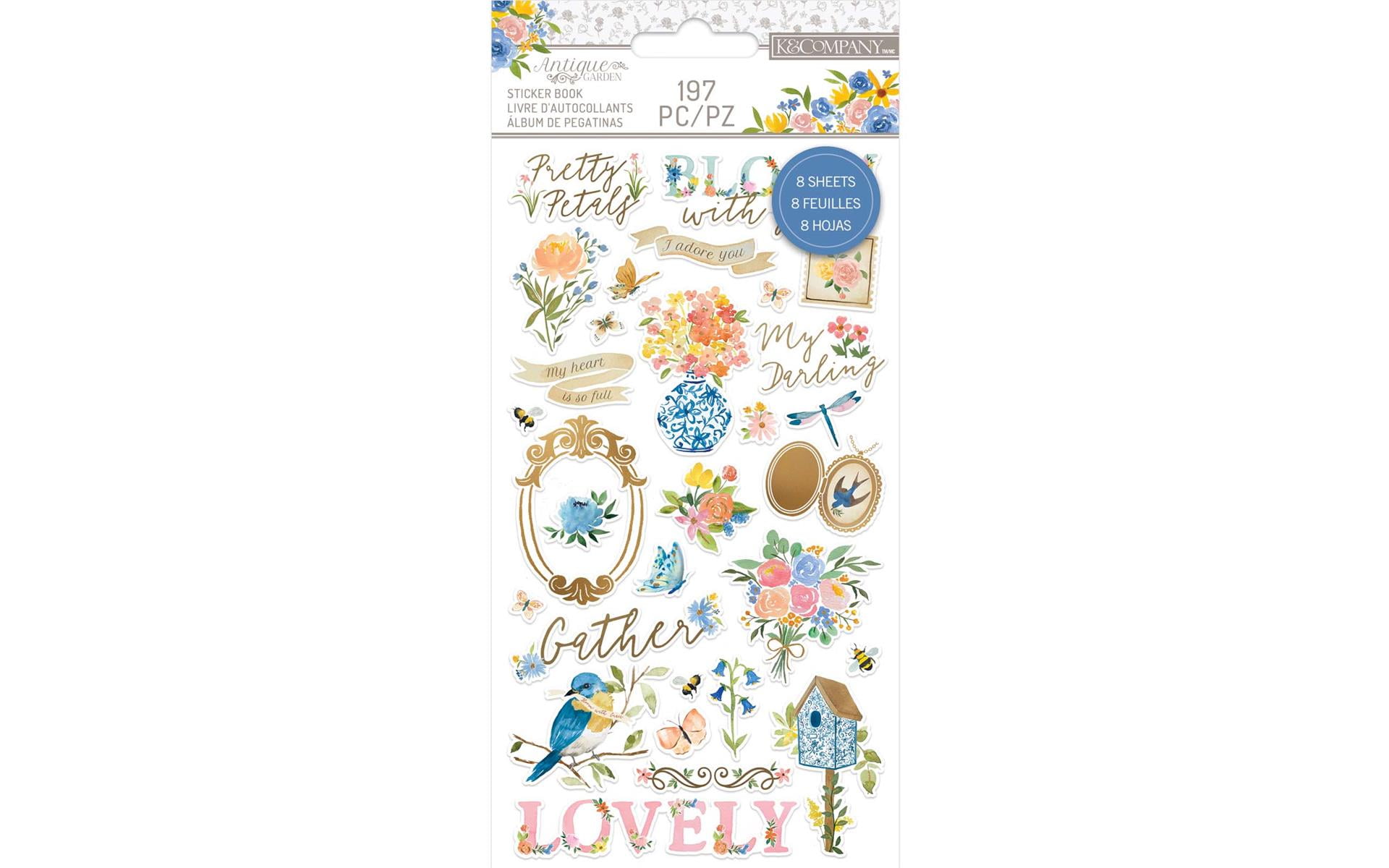 K&Company Antique Garden Sticker Book 197/Pkg-Gold Foil - Walmart.com
