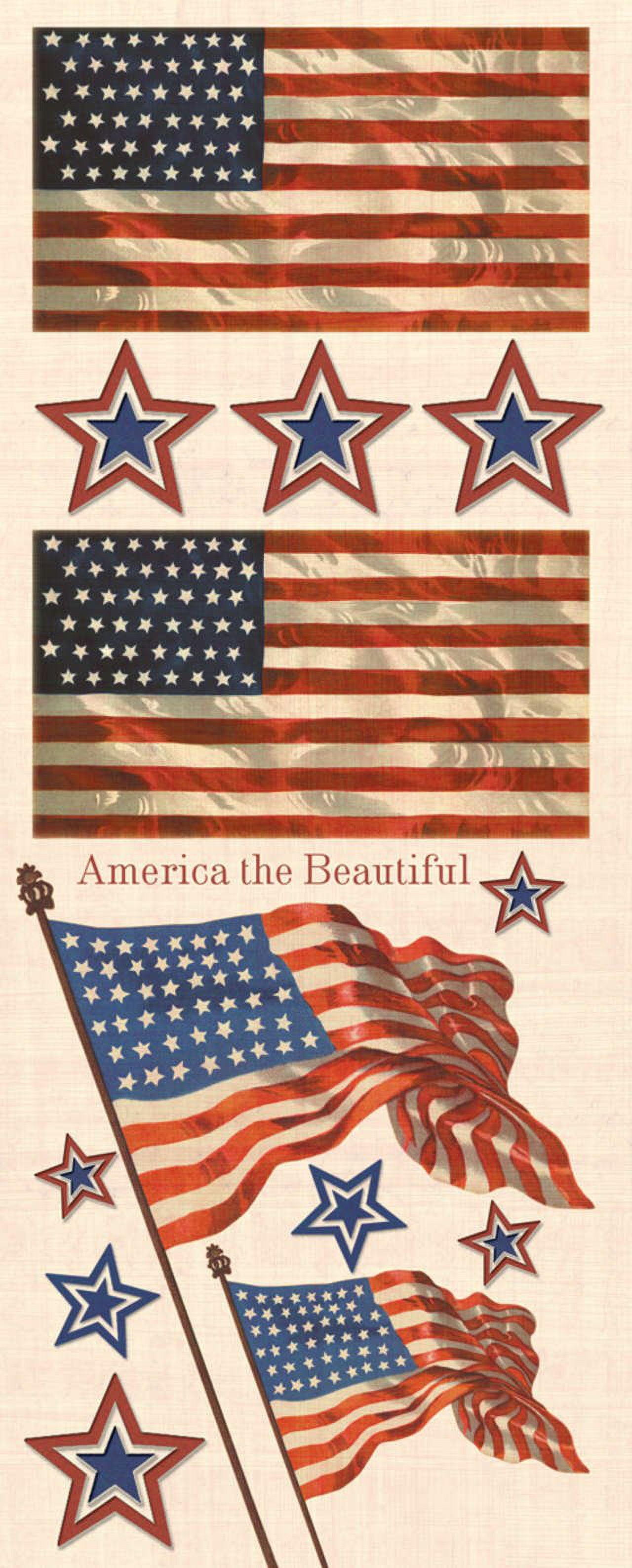 K&Company American Flag Embossed Stickers - Walmart.com