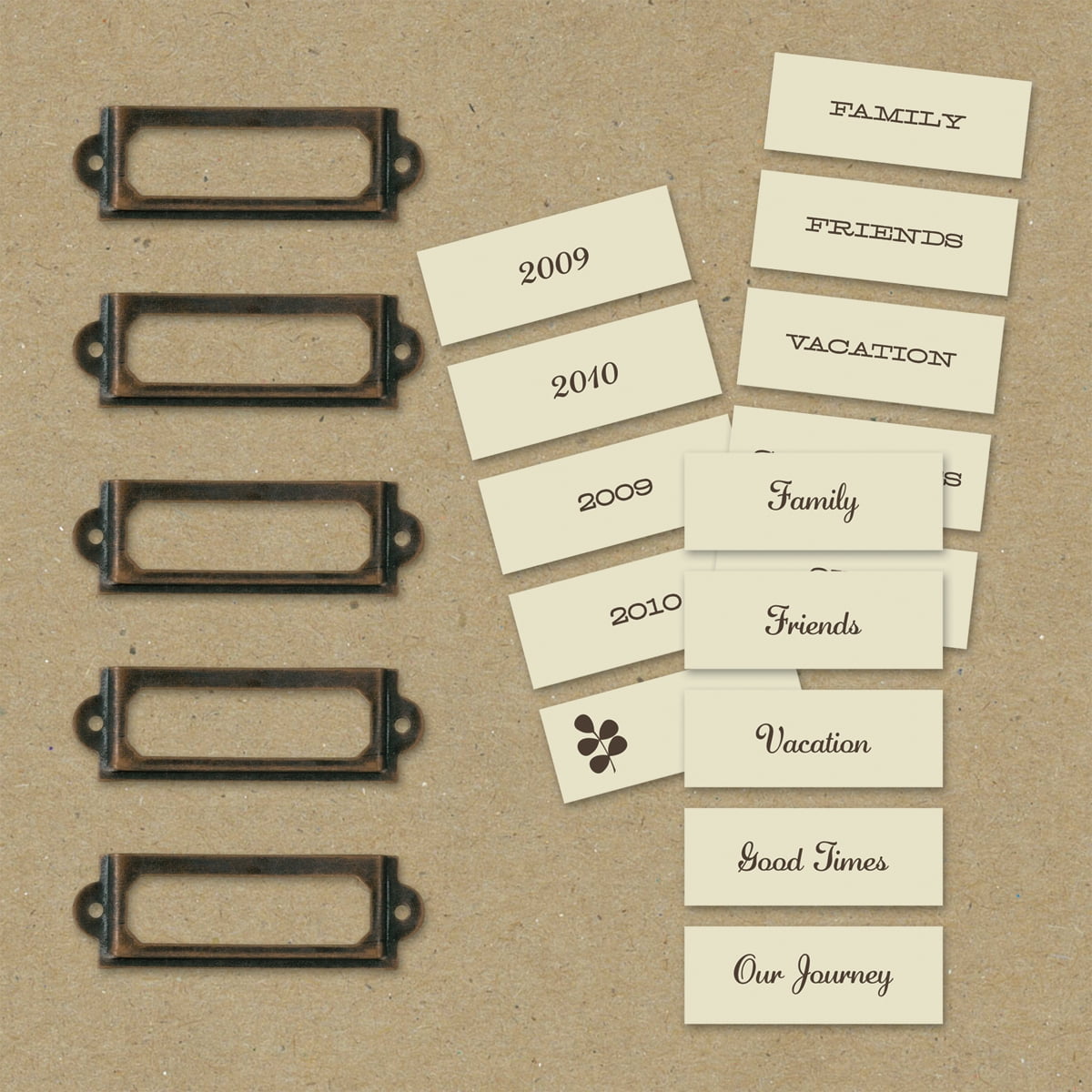 K & Company Eco Modern Metal Art Label Holders and Labels, 20-Pieces ...