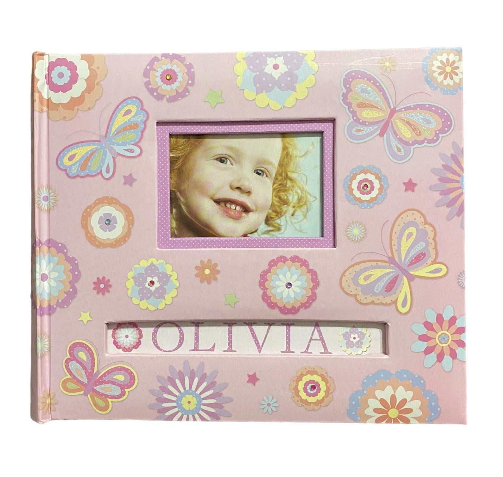 K & Company Frame A Name Personalize Pink Butterfly & Flowers 200 4x6 ...