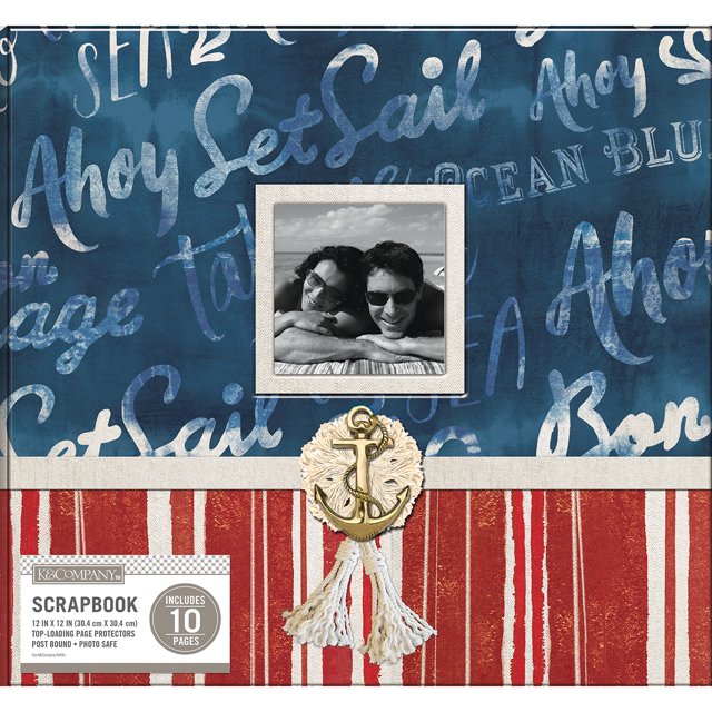 K&Company Post Bound Window Album 12"X12"-Nautical Script - Walmart.com