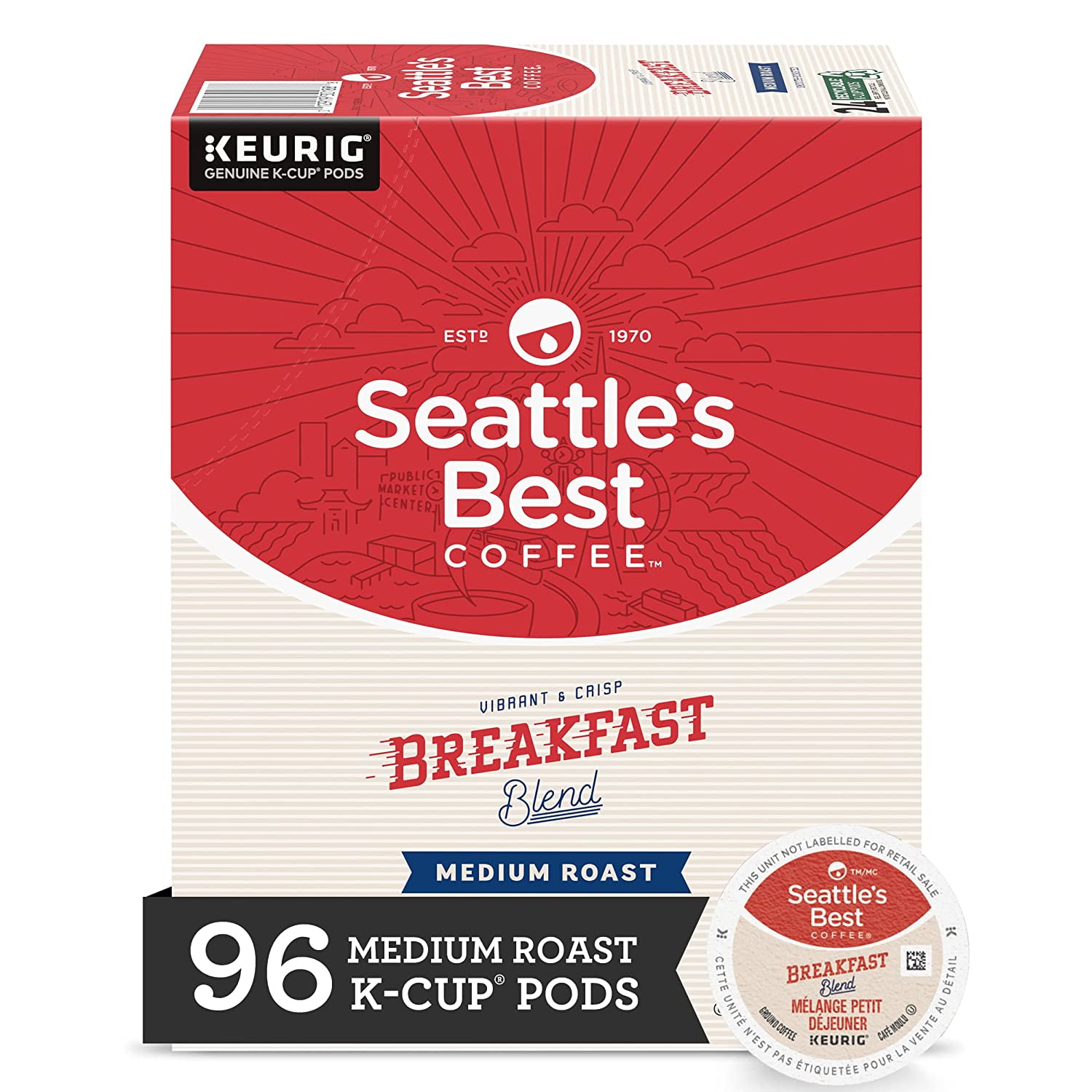 K-Cup Coffee Pods—Medium Roast Coffee—Breakfast Blend for Keurig ...