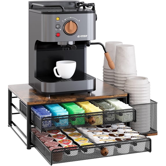 K Cup Holder - 60 Capsule Capacity 2 Tier Sliding Pods Storage Drawer ...