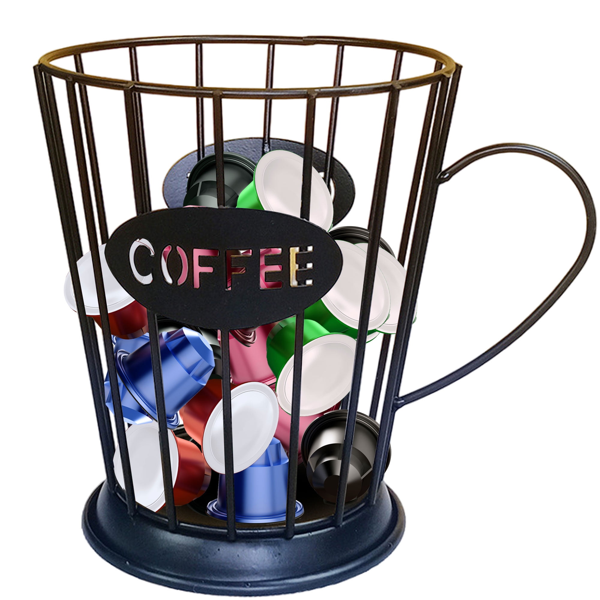 "Vive Comb Coffee Pod Stand, Kpods Holder, Declutter Basket Organizer ...