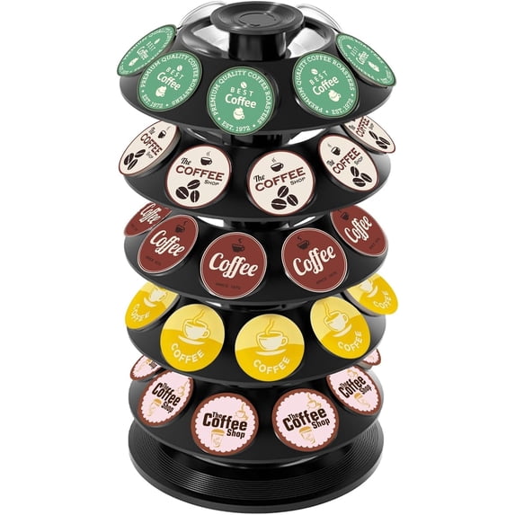 K Cup Holder, Coffee Pod Storage Carousel Holder Organizer Compatible ...