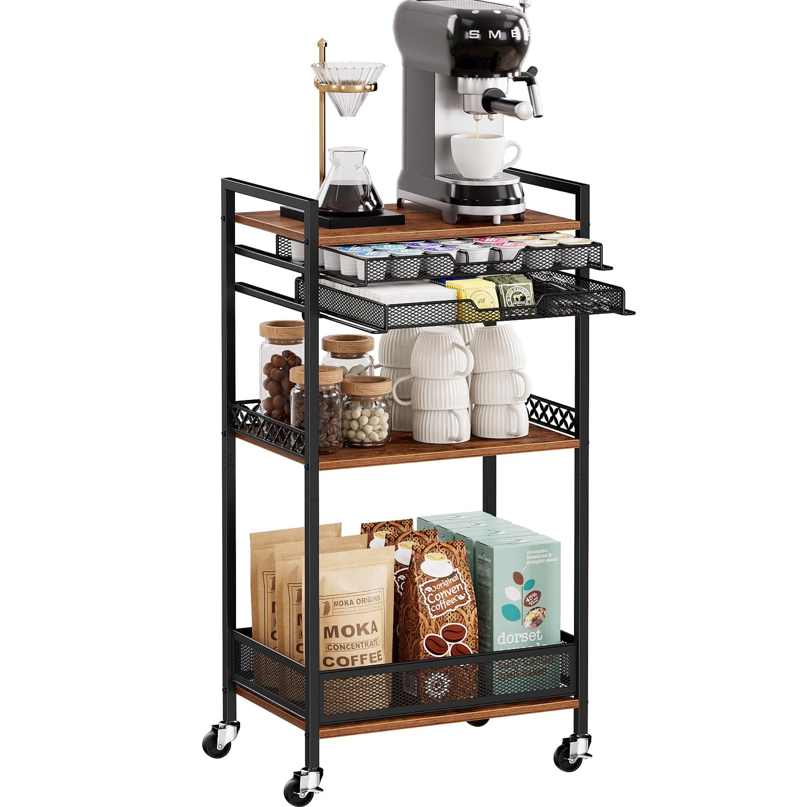 K Cup Holder Rack, Coffee Station Organizer for Nespresso Vertuo and K ...
