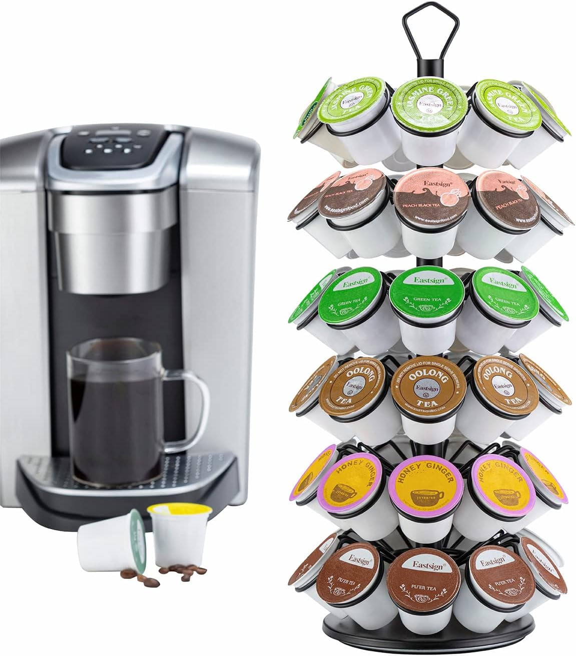 K-Cup Storage Coffee Capsules Pod Holder Carousel Capsule Display ...
