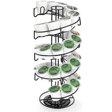 Keurig K-Cup Holder Stand, Wood & Wire Storage Carousel, Space Saver ...