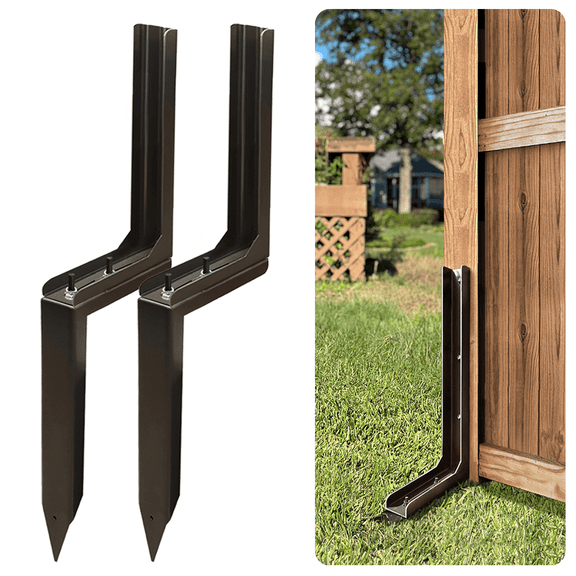 Bxaolu Fence Post Repair Kit - Thickened 11-Gauge Steel Anchor & Stakes ...
