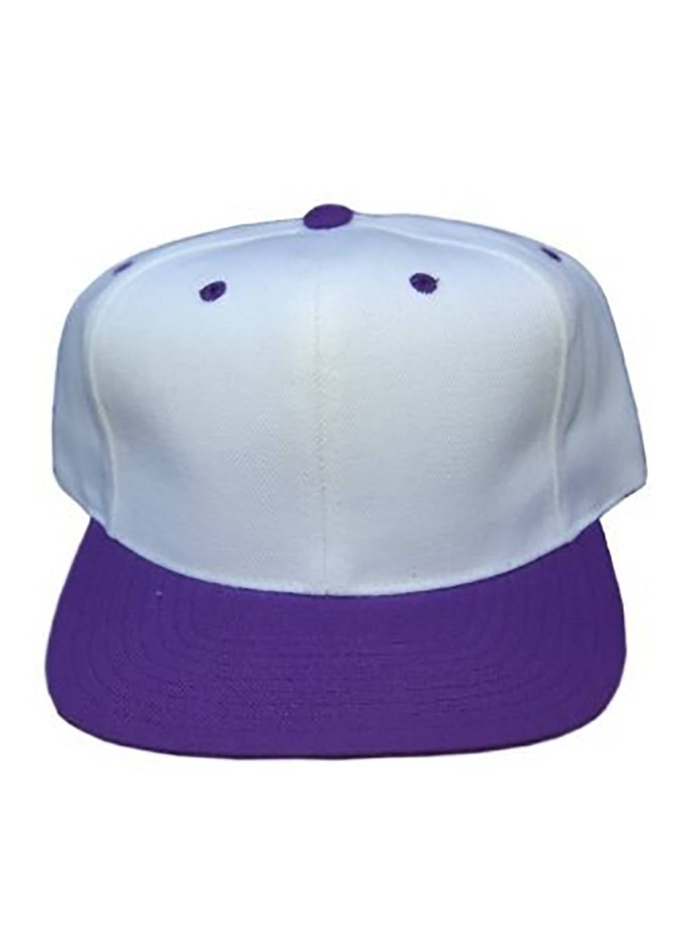 K & E Apparel Snapback Hat, White Purple - Walmart.com