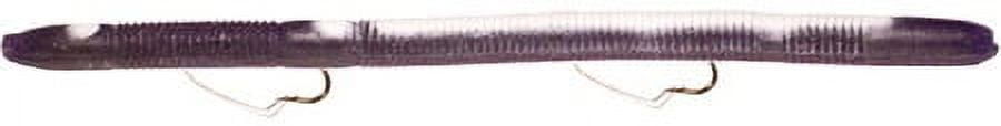 K&E Tackle Bass Stopper Worm Fishing Lure, Purple/White Stripe, 5 1/2 ...