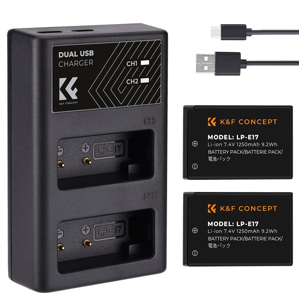 K&F CONCEPT ,+ Type-c Kit With 1250mah + Battery Kit Rp/rebel T8i/t7i ...