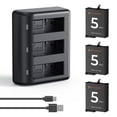 K&F Concept, Camera Batteries, 2100mAh, 3-Pack with Fast Charger ...