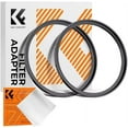 K&F Concept 52-67mm(2 Pcs) Step-Up Ring Adapter, 52mm to 67mm Step Up ...