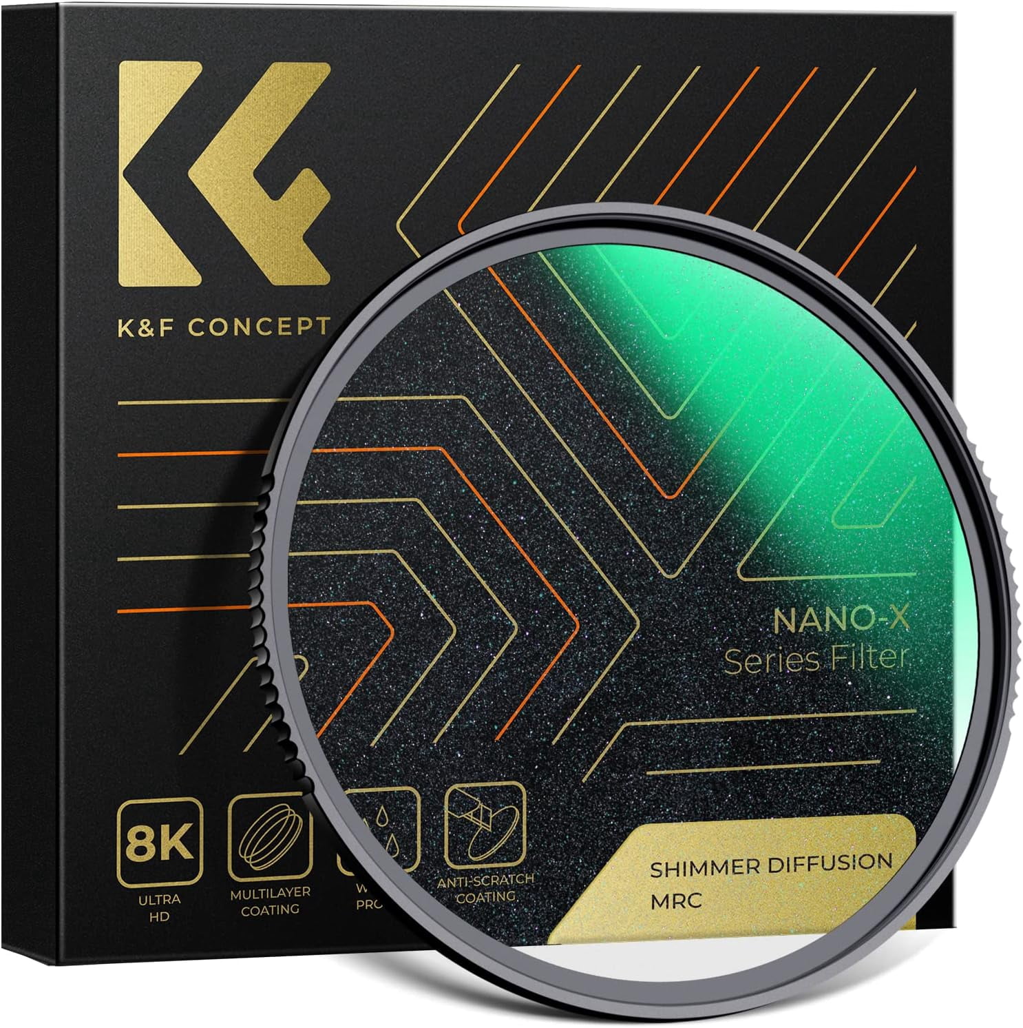 K&F Concept 62mm Shimmer Diffusion 1 Filter Optical Glass Glimmer ...