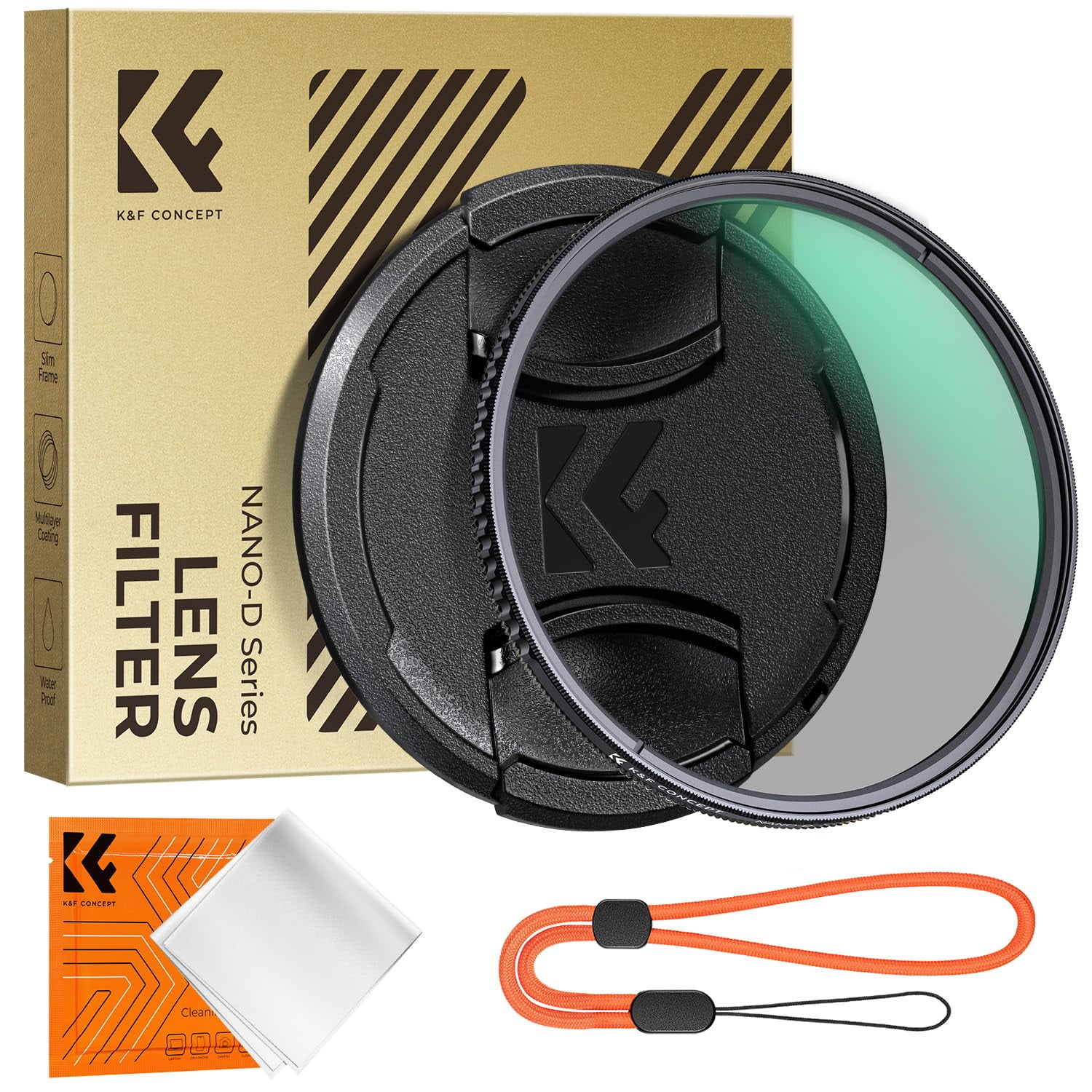 K&F Concept 72mm Circular Polarizer Lens Filter with Filter Cap Optical ...