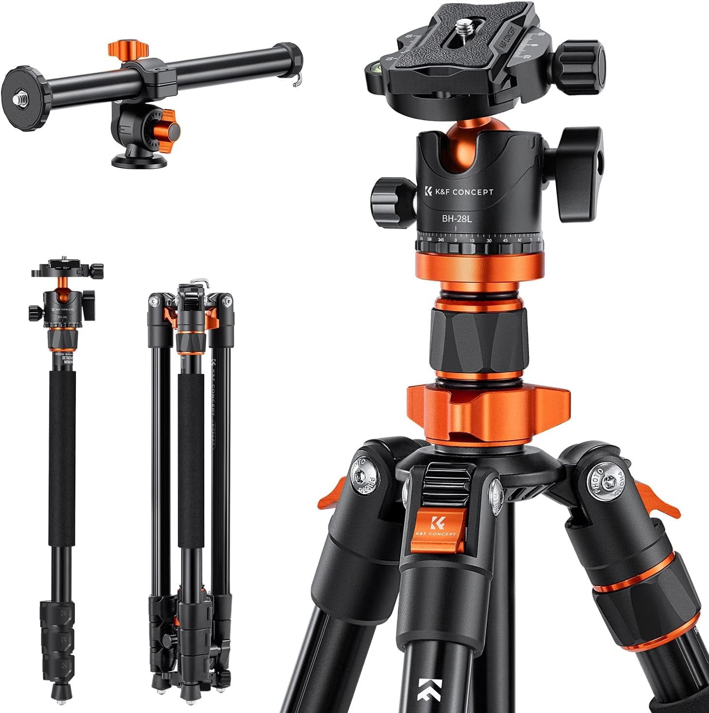 K&F Concept 78 inch DSLR Camera Tripod/Monopod with Magnesium Alloy ...