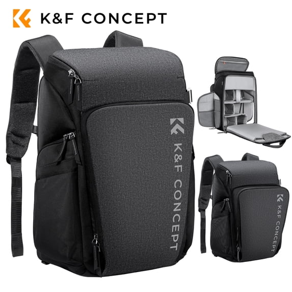 K&F CONCEPT Camera Bags Backpack, Waterproof 25L Large Capacity Camera ...