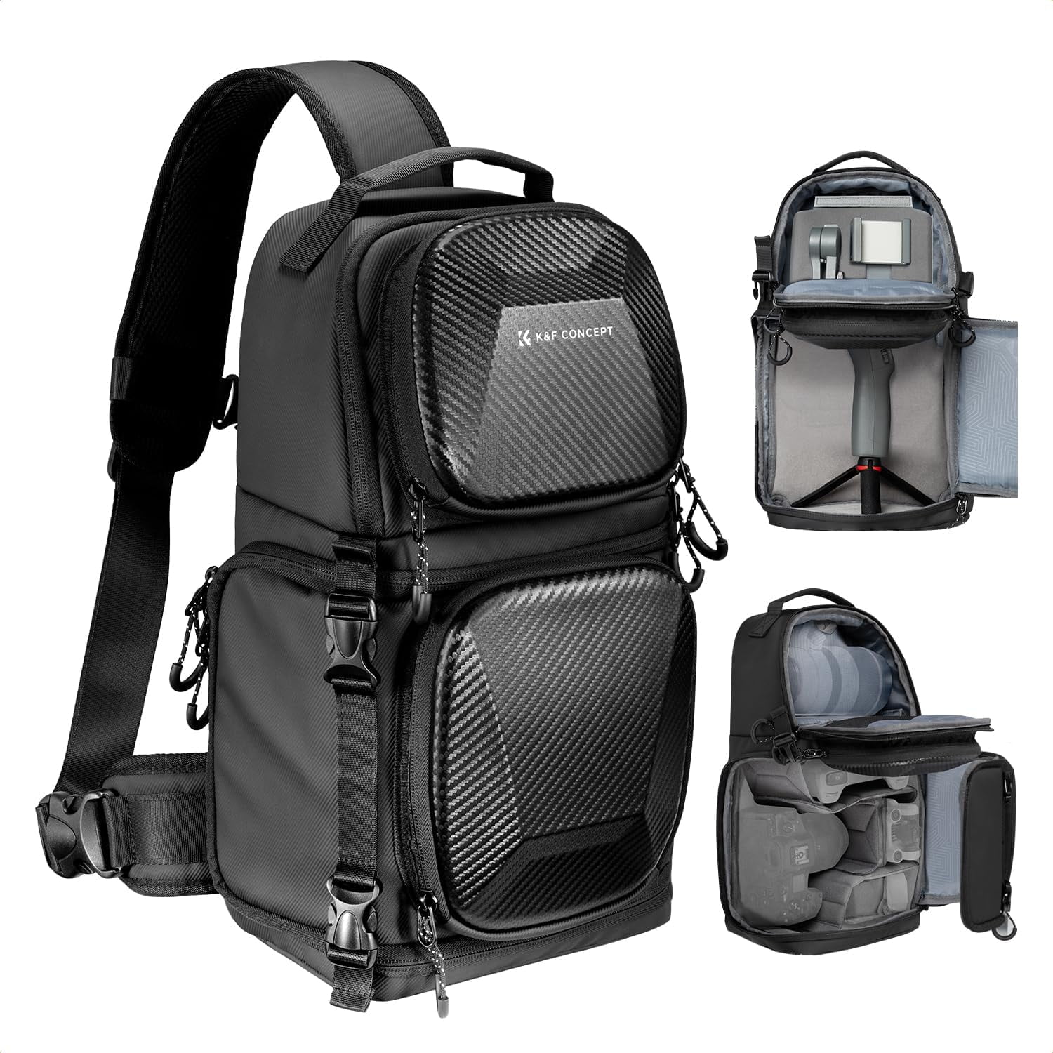 K&F Concept Camera Sling Bag Crossbody Bag Hardshell Camera Shoulder ...