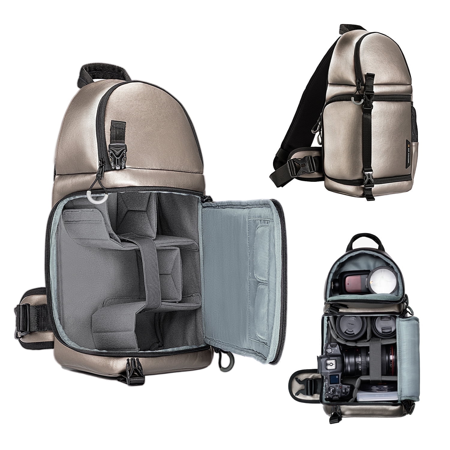 K&F Concept Camera Sling Bag, Waterproof Crossbody Backpack DSLR/SLR ...