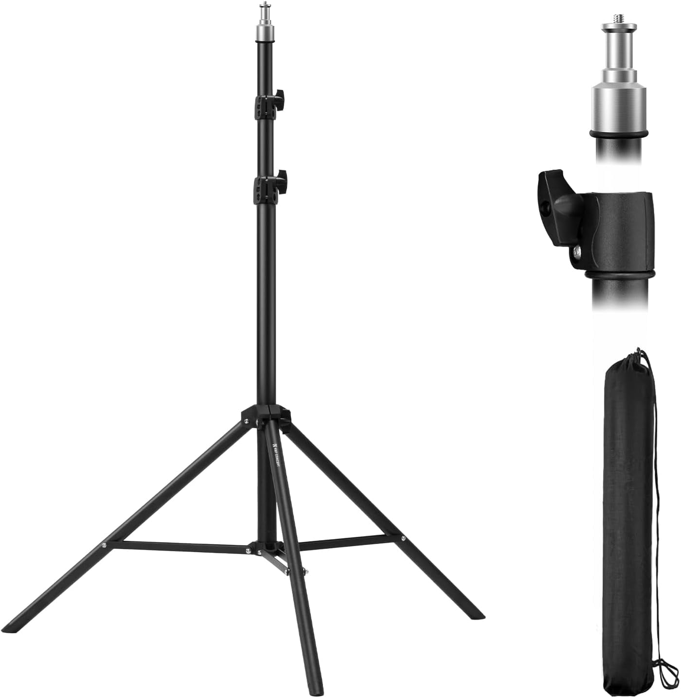 K&F Concept Light Stand for Photography, 6.5ft/2M Portable Extendable ...