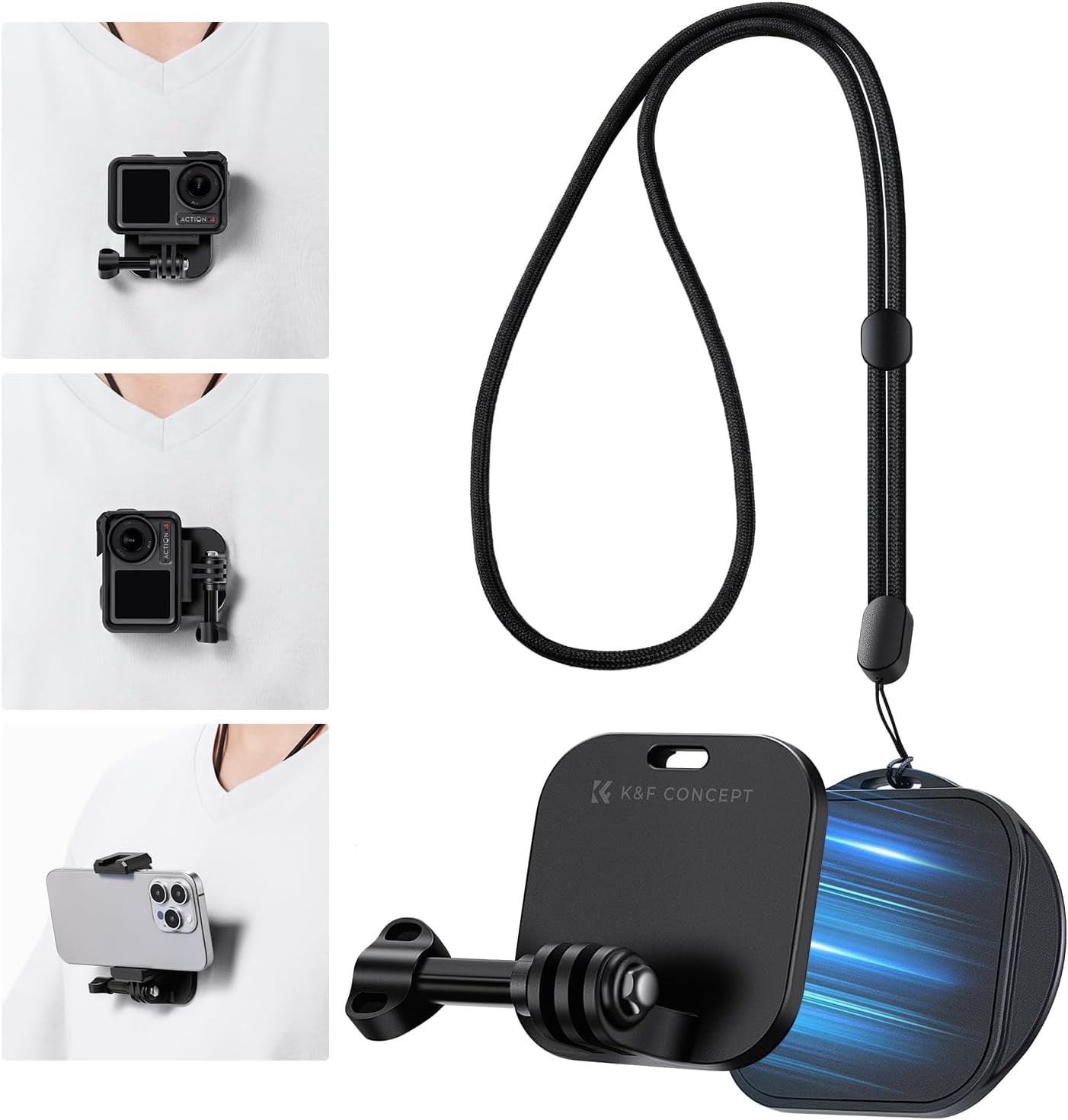 K&F Concept Magnetic Action Camera Chest Mount for GoPro Hero 13/12/11 ...