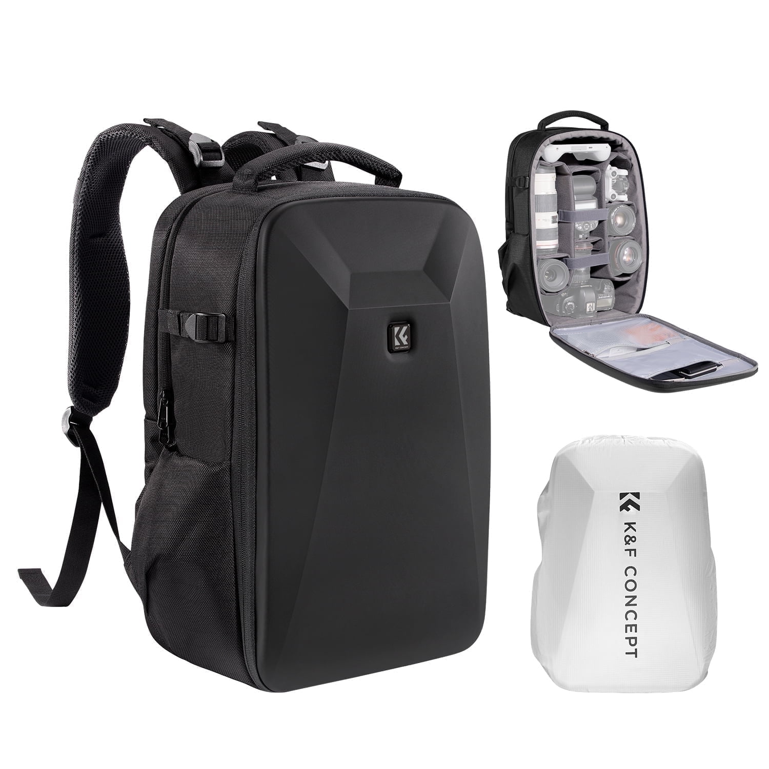 K&F CONCEPT Waterproof Professional DSLR Camera Backpack, Anti-Camera ...