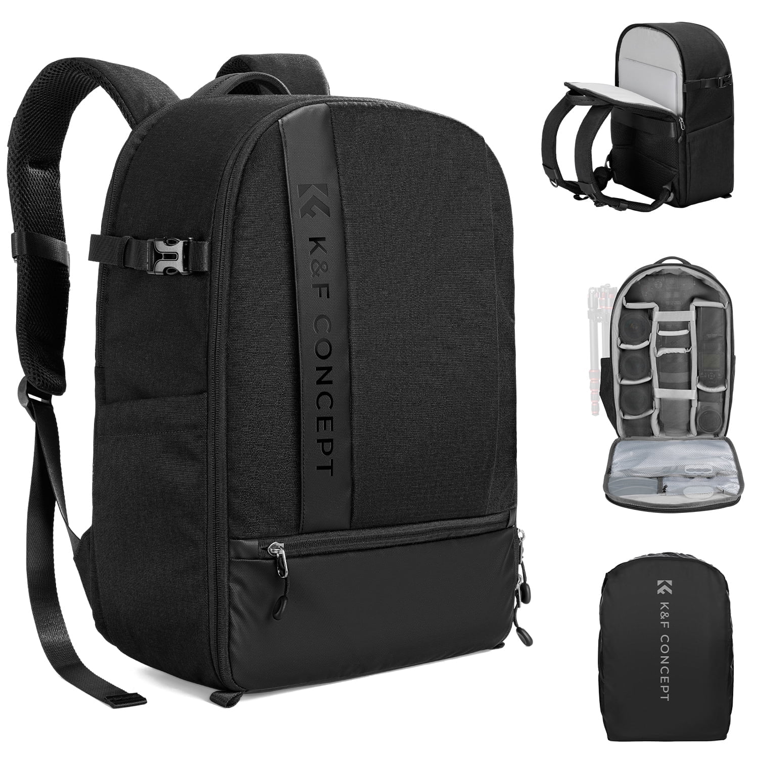 K&F Concept Waterproof Professional DSLR Camera Backpack, Camera Case ...