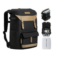 GOgroove DSLR Camera Backpack Case (Tan) for Photography and Laptop ...