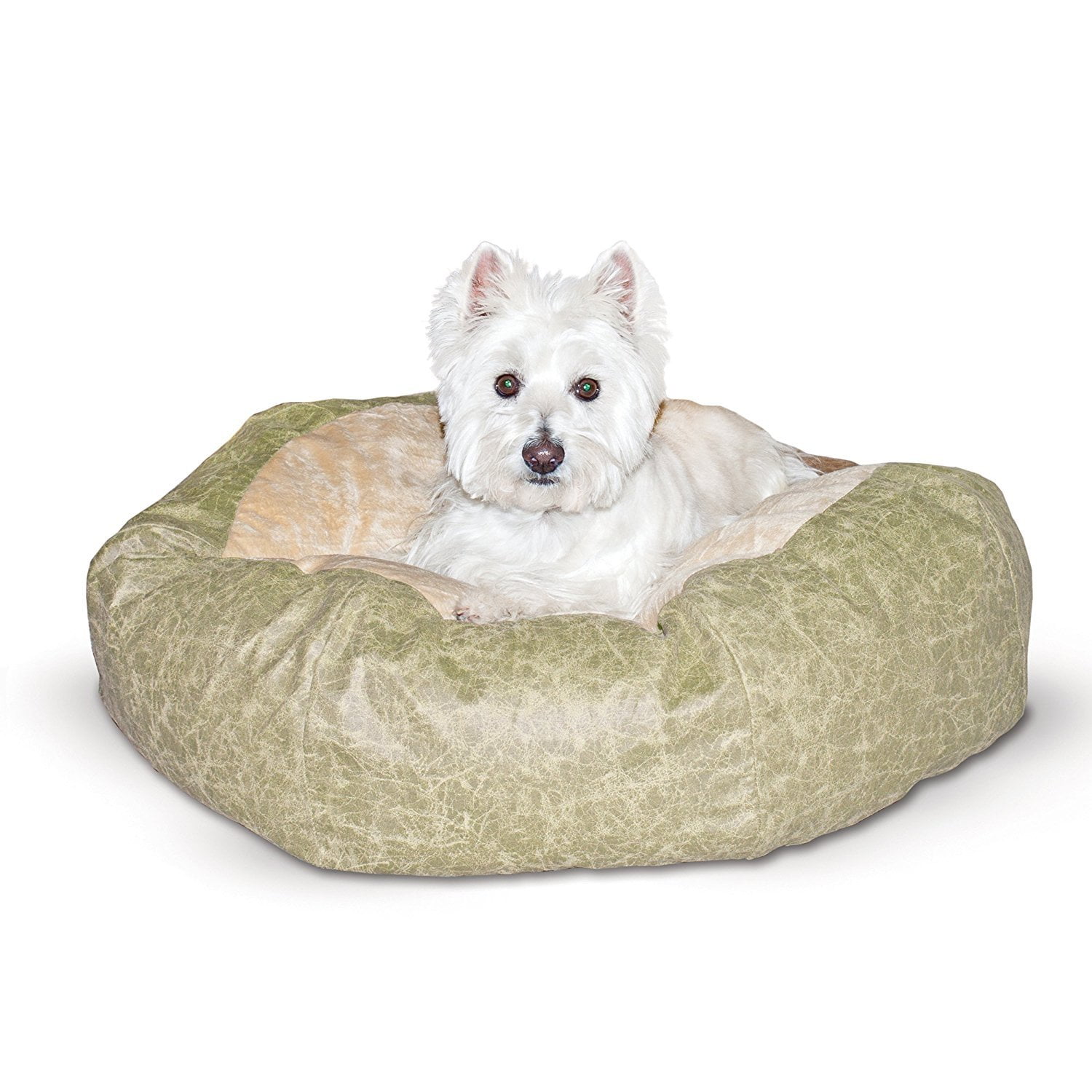 K&H Pet Products Self Warming Cuddle Ball Pet Bed Large Green 48" x 48 ...