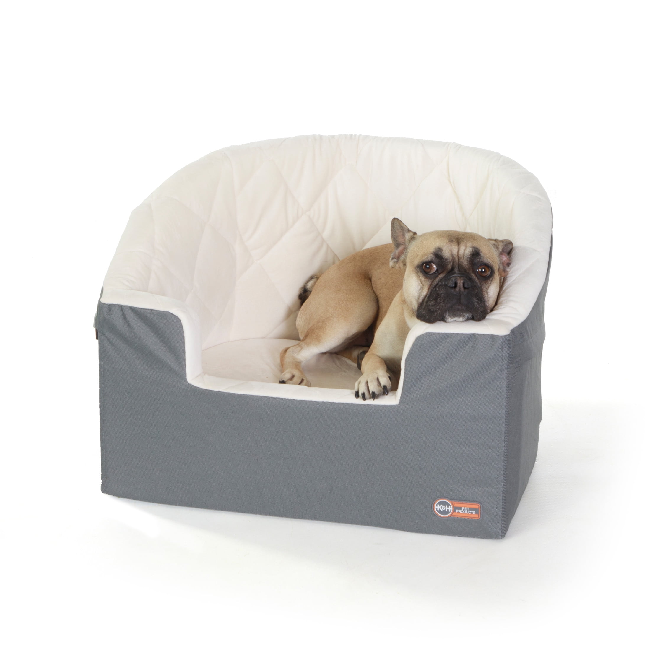 K&H Pet Products Bucket Booster Dog Car Seat Knockdown Gray/Cream Large ...