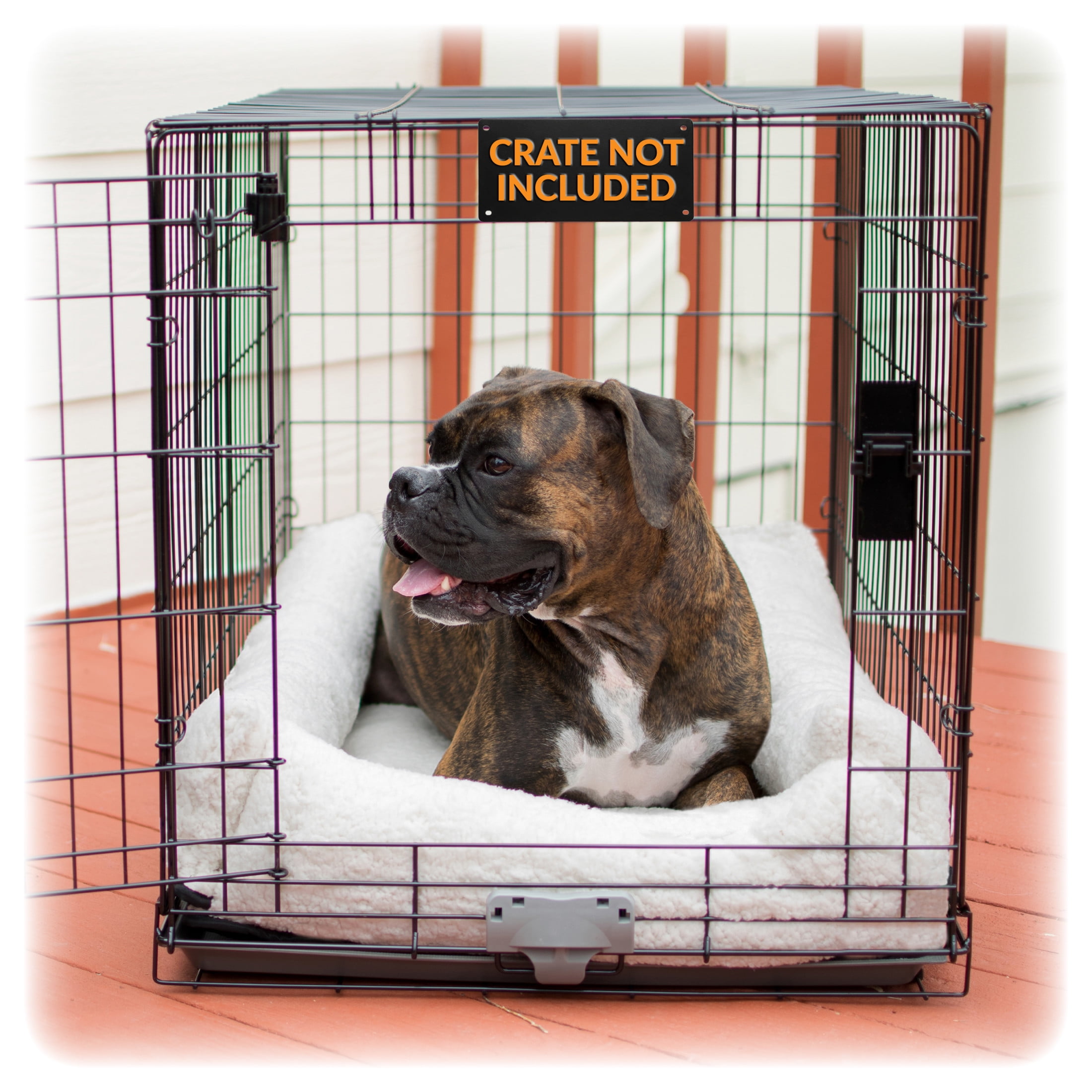 K&H Pet Products Deluxe Bolster Crate Pad Fleece 25 X 37 Inches ...