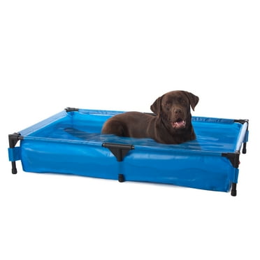 Plastic Dog Pool 37" x 24" Inches Rectangular Foldable Portable Outdoor ...