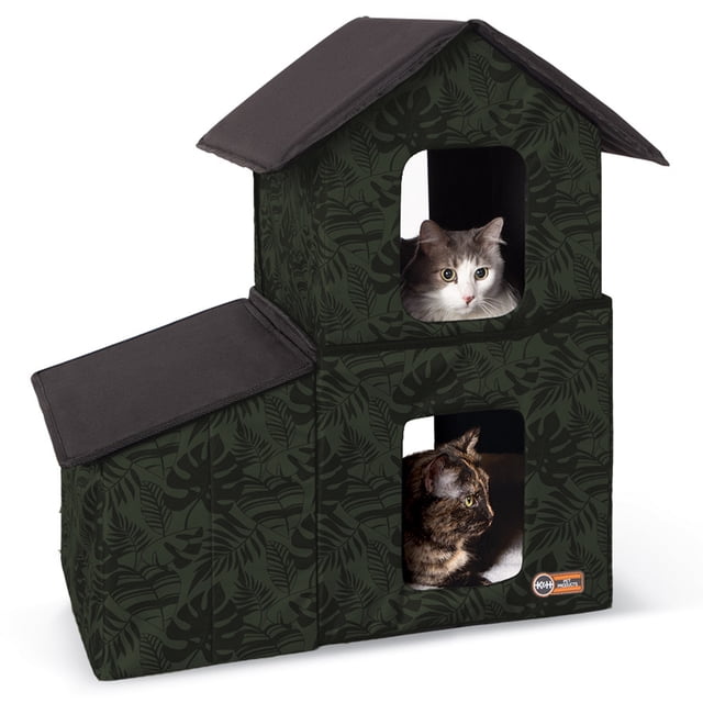 K&H Pet Products Two-Story Outdoor Kitty House with Dining Room ...