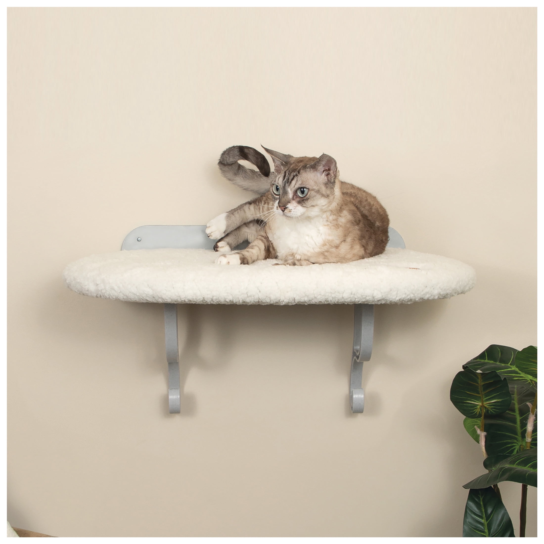 K&H Pet Products Universal Wall Mount Cat Shelf Natural 24 X 14 Inches ...
