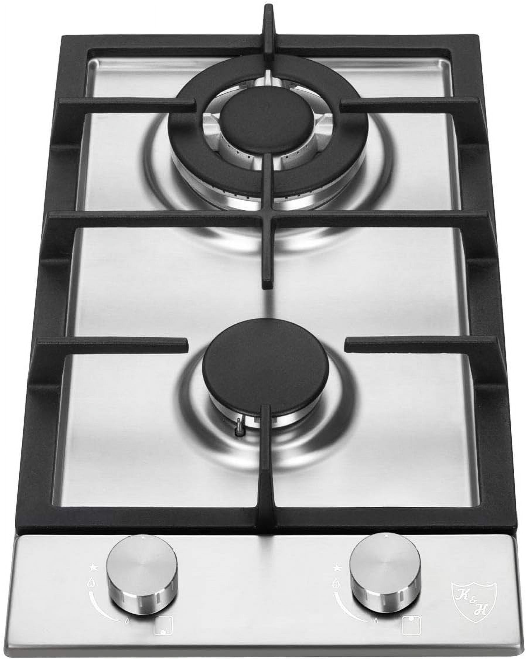 K&H SIGNATURE SERIES 2 Burner 12 Inch LPG/Propane Gas Stove Top ...