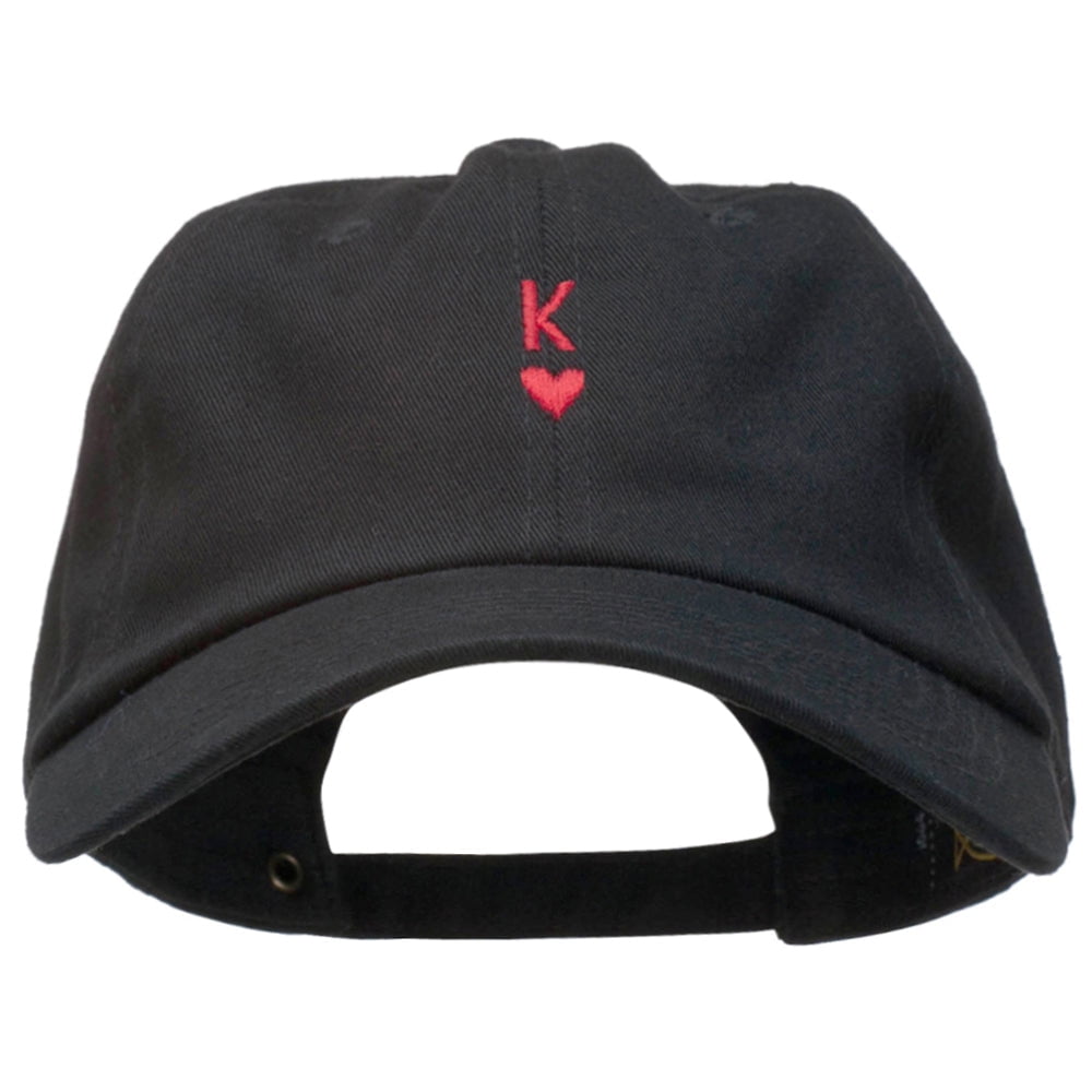 K Heart Symbol Embroidered Washed Cap - Black OSFM - Walmart.com