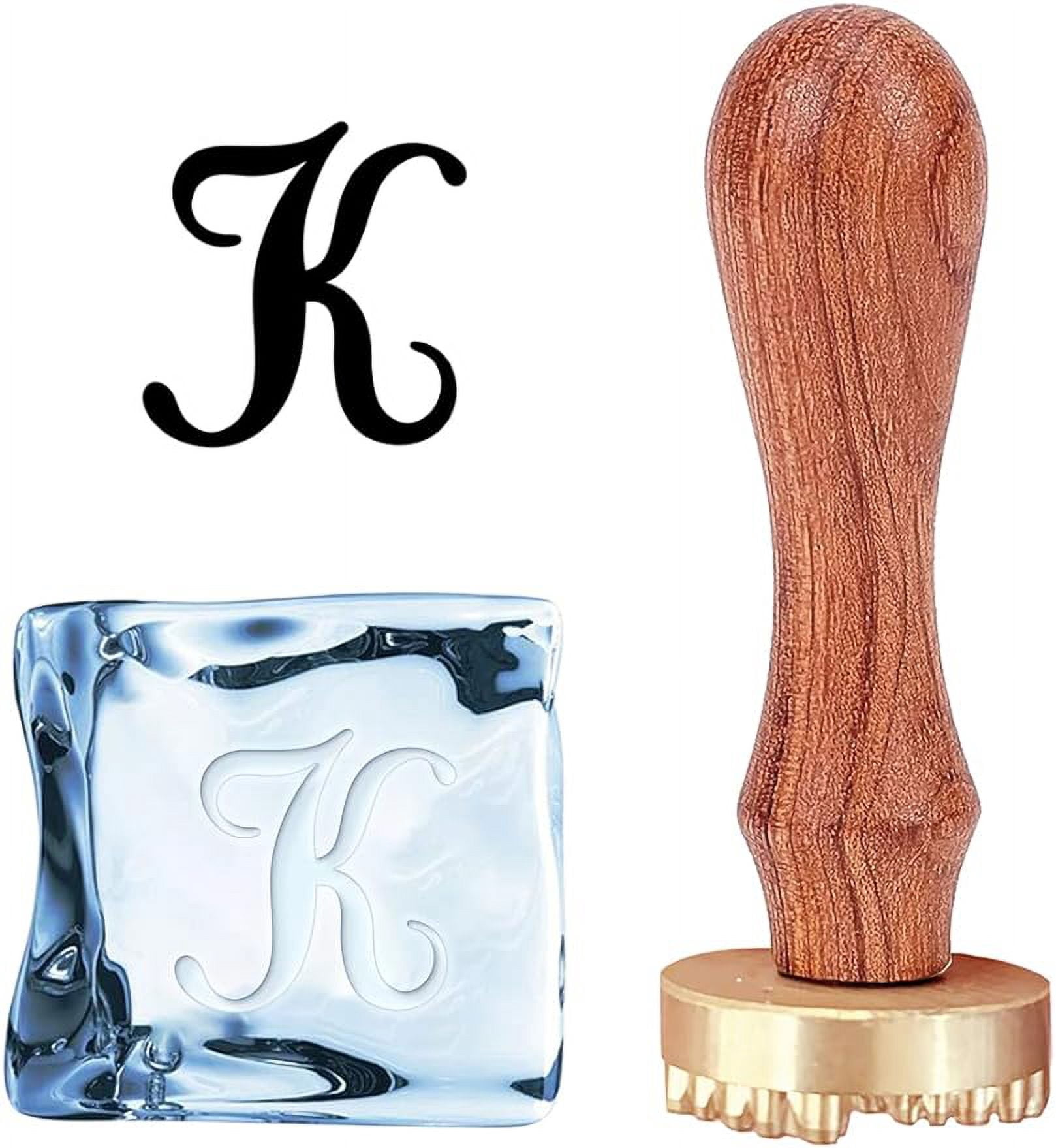 K Ice Stamp Letter Ice Cube Stamp Ice Branding Stamp with Removable ...