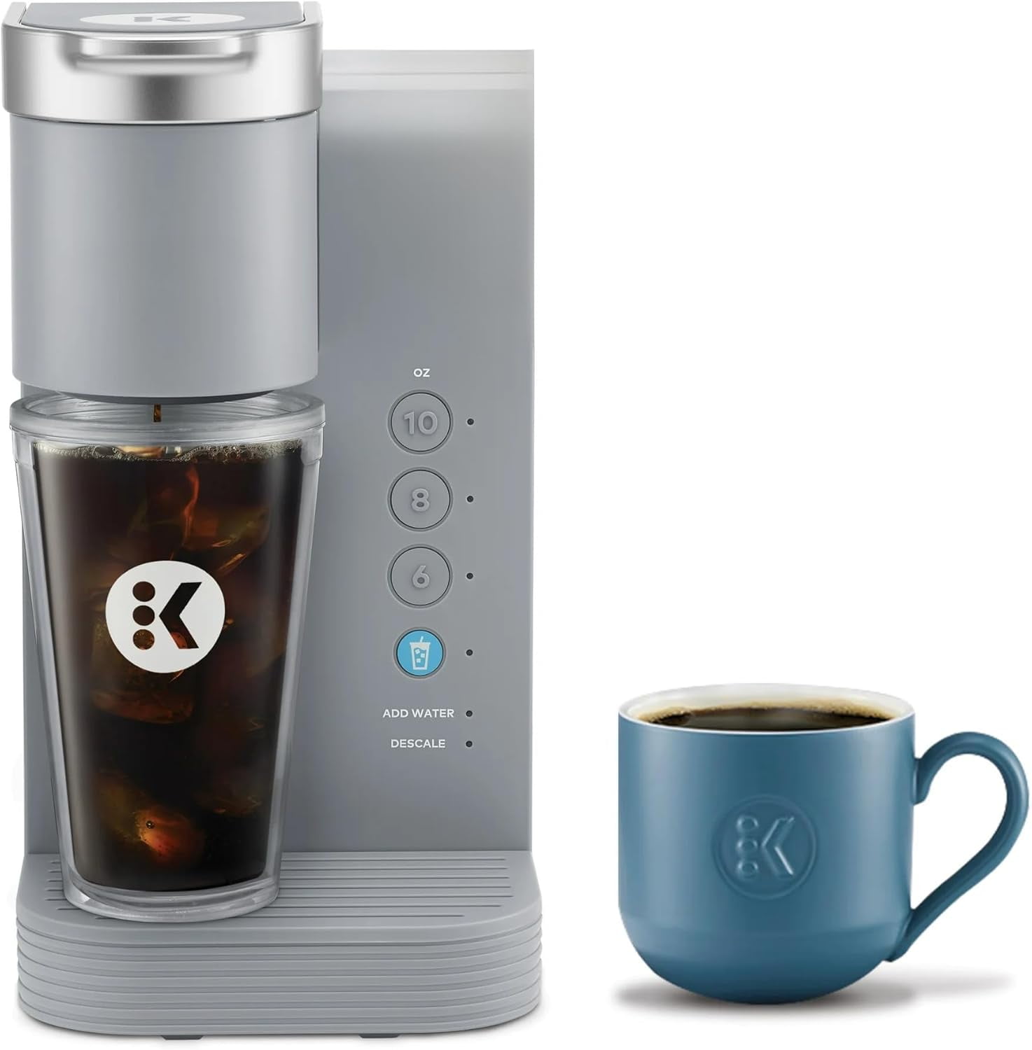K-Iced Essentials Coffee Maker, Single-Serve KCup Pod Brewer with Removable Reservoir and Auto ...