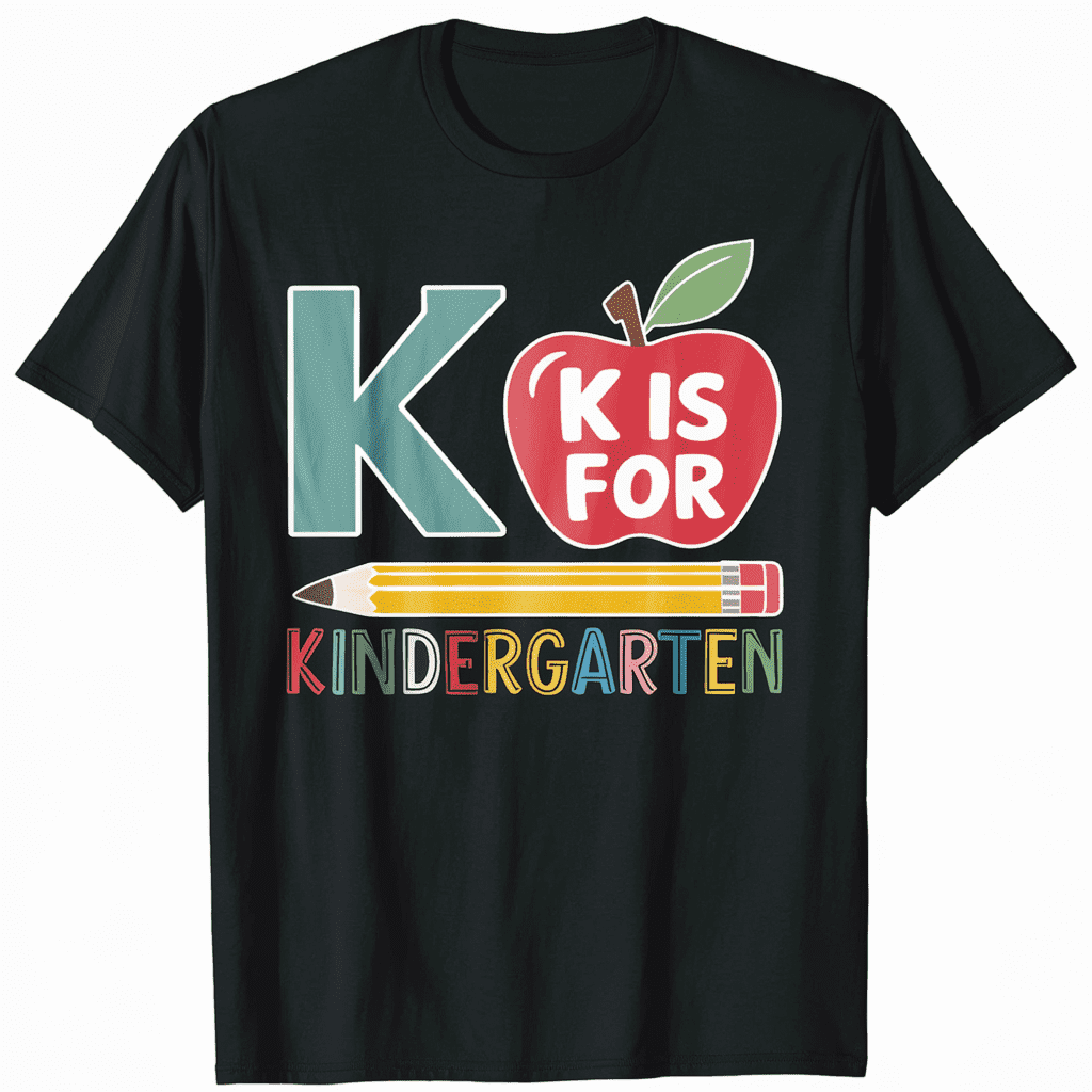 K Is for Kindergarten Teacher Classroom Fun Tee - Walmart.com