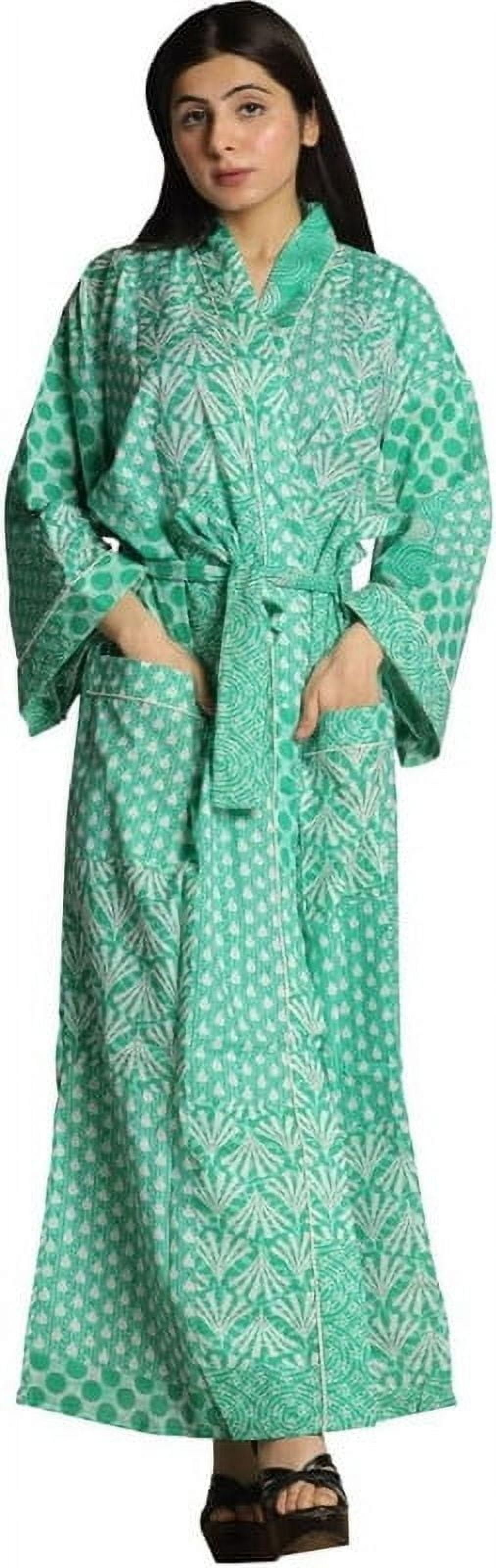 K.K. HANDICRAFT Cotton Kimono Robes for Women's, Light Bathrobe for ...