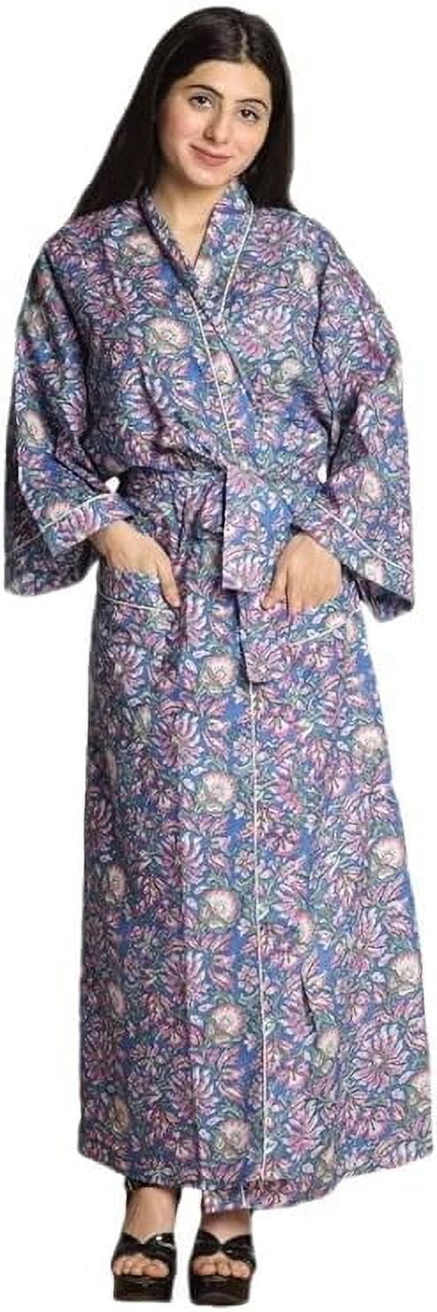 K.K. HANDICRAFT Cotton Kimono Robes for Women's, Light Bathrobe for ...