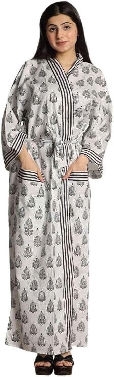 K.K. HANDICRAFT Cotton Kimono Robes for Women's, Light Bathrobe for ...