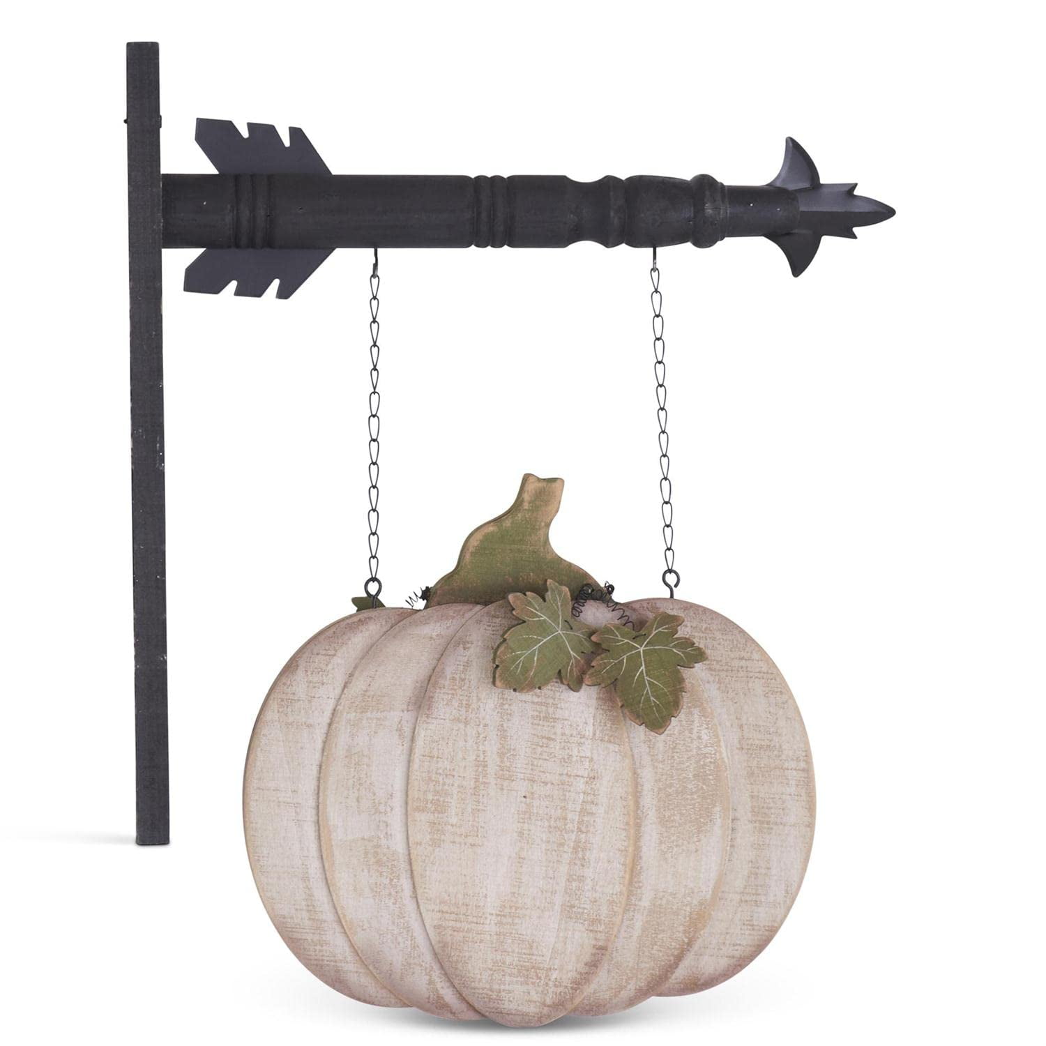 K&K Interiors Whitewashed Pumpkin Arrow Replacement, 13-inch Height ...
