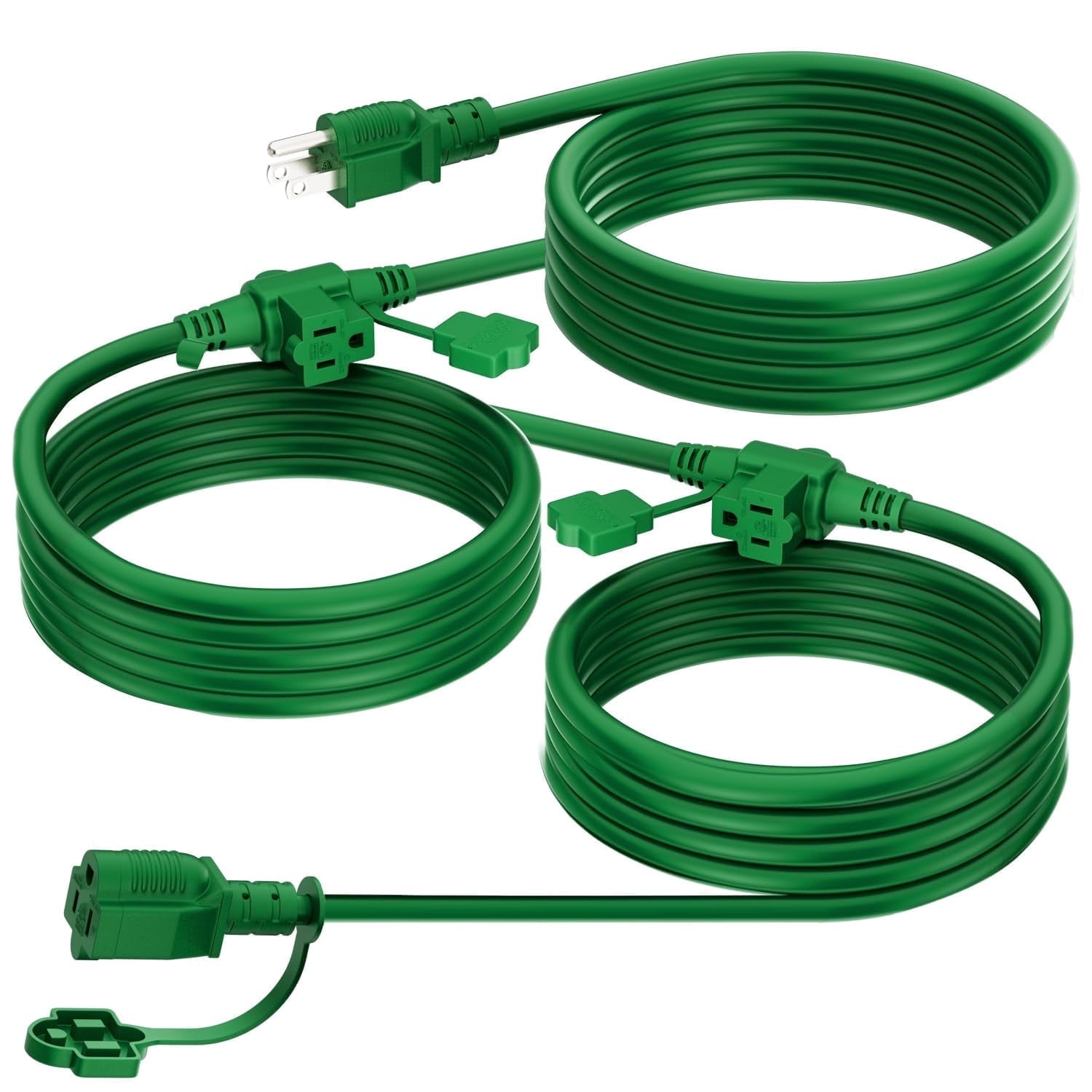 K KASONIC 25FT Outdoor Extension Cord for Outside Halloween Christmas ...