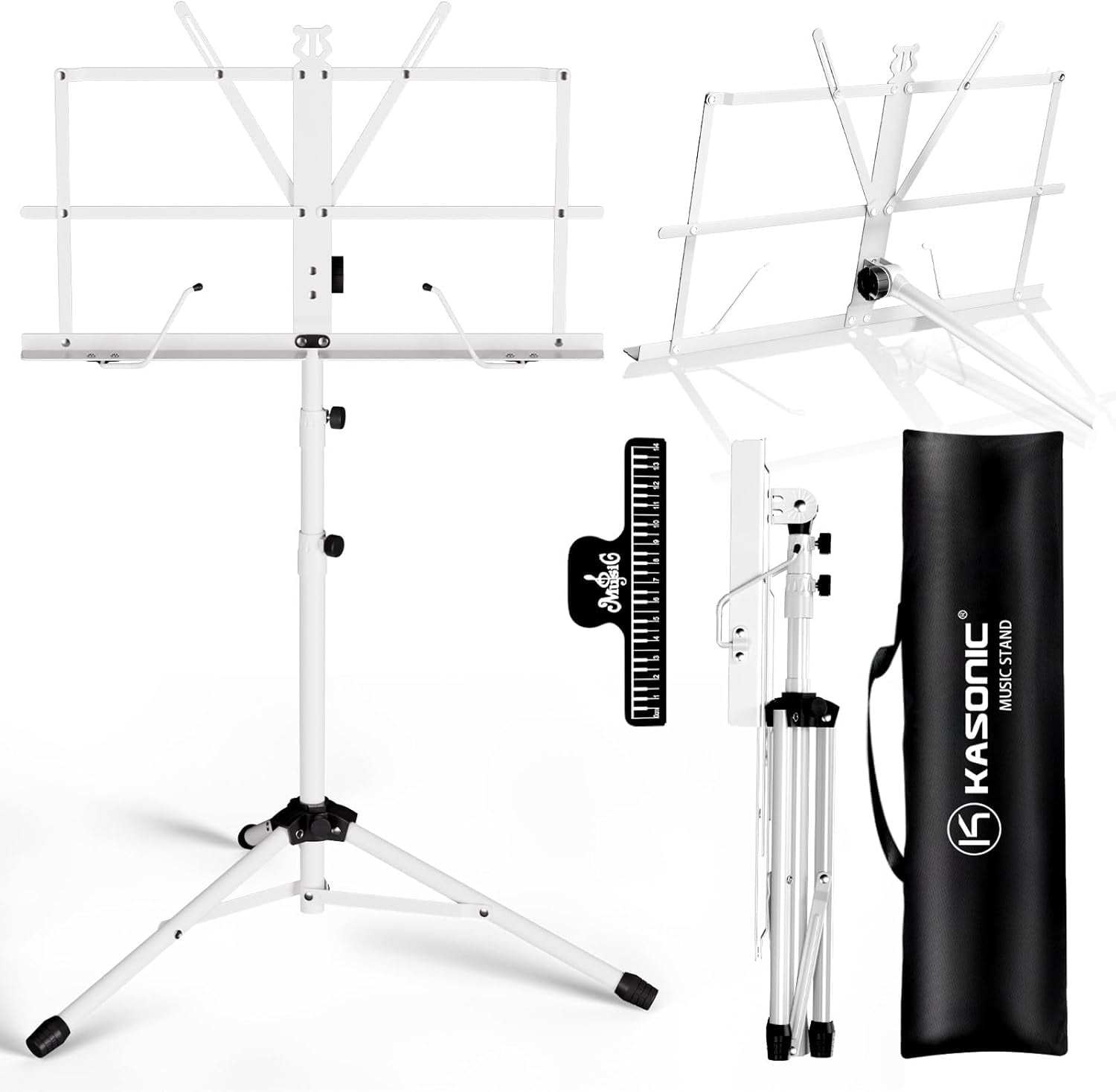 K KASONIC - Music Stand, 2 in 1 Dual-Use Folding Sheet Music & Desktop ...