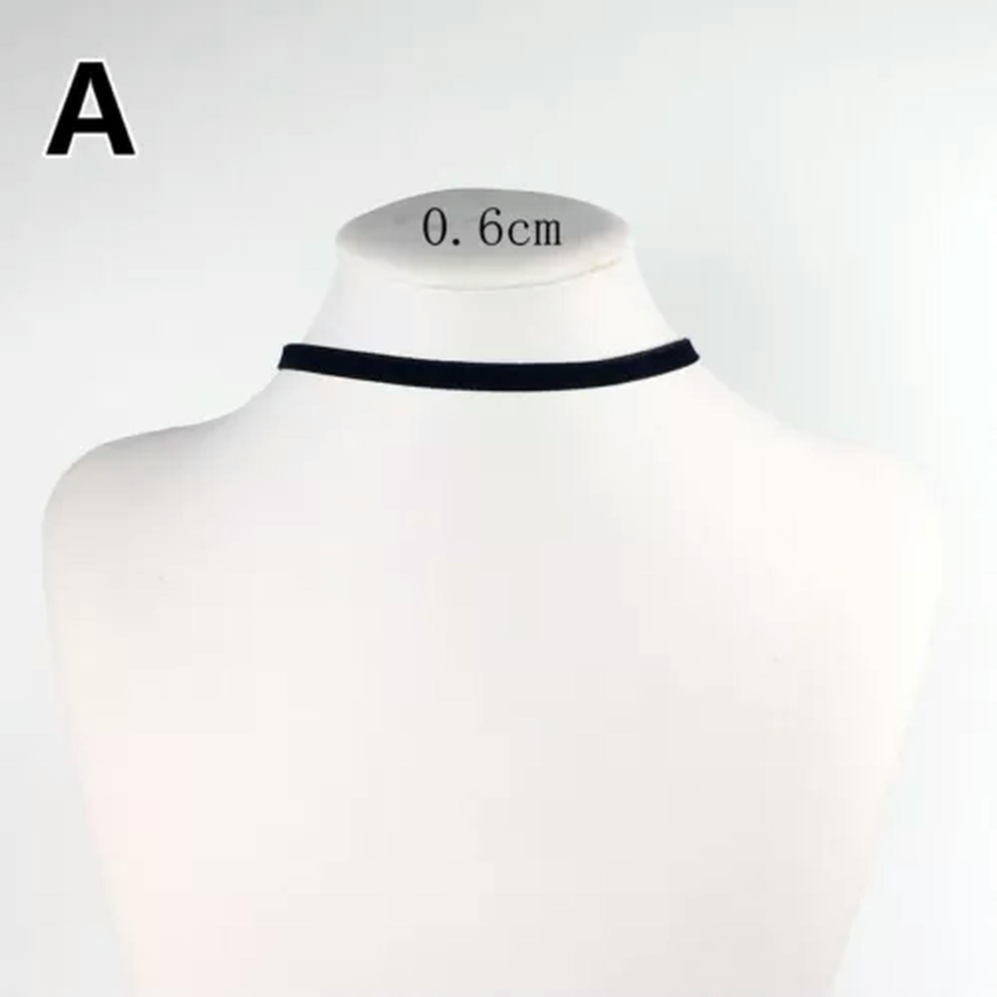 K-KED 0.6cm-5cm Adjustable Classic Vintage Necklace Velvet Choker Black Ribbon Gothic-0.6cm ...
